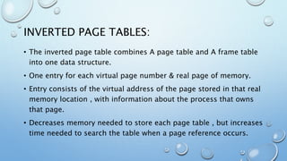 Structure of the page table | PPTX