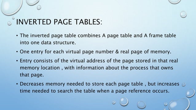 Structure of the page table | PPTX | Databases | Computer Software and ...