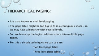 Structure of the page table | PPTX
