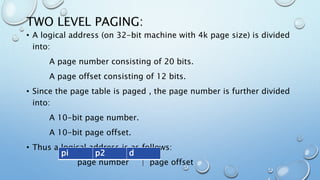 Structure of the page table | PPTX