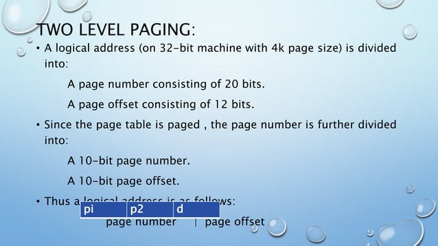 Structure of the page table | PPTX | Databases | Computer Software and ...
