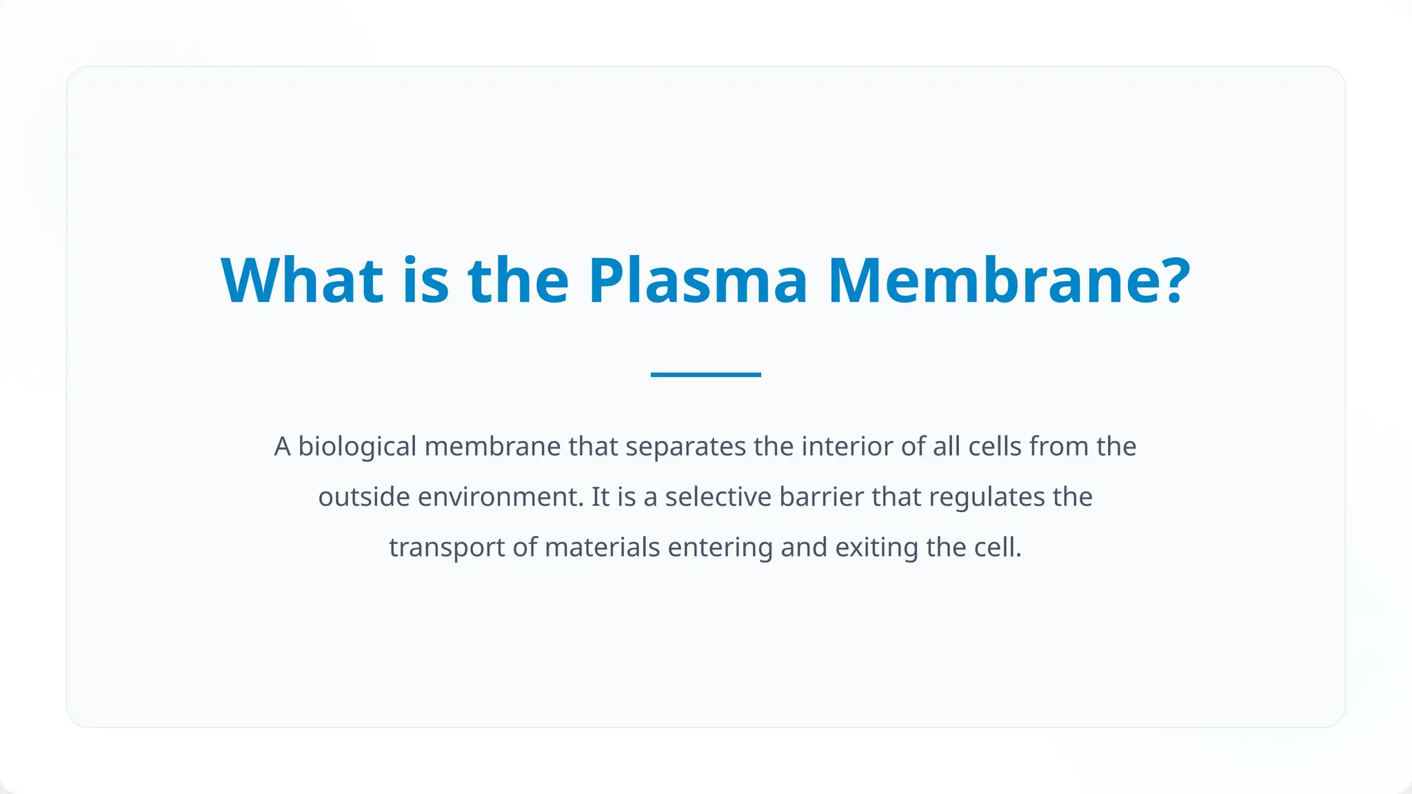 Structure of the Plasma Membrane (Light Theme).pptx