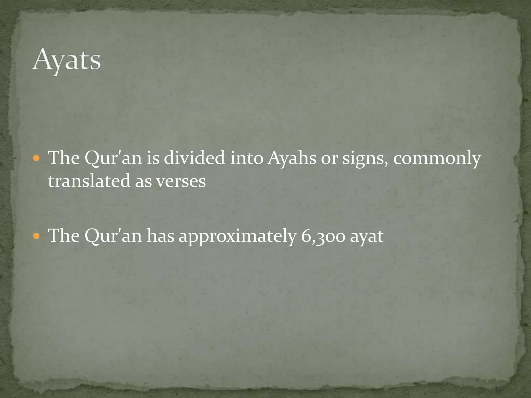 Structure of the quran | PPTX