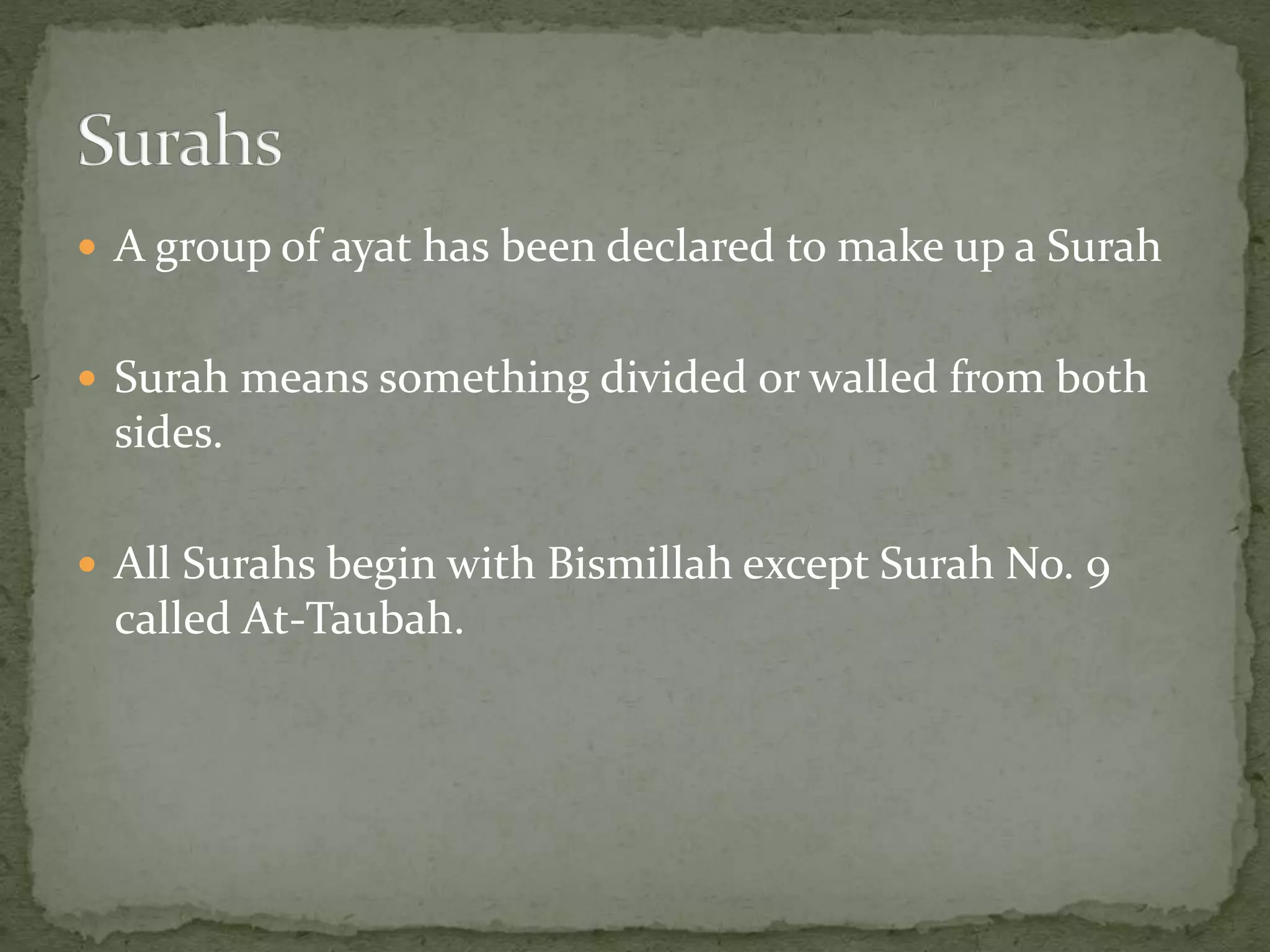 Structure of the quran | PPTX