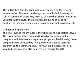 Structure of Unix Operating System.pptx | Operating Systems | Computer Software and Applications
