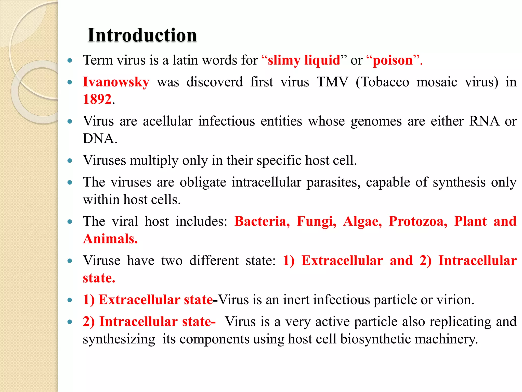 Structure of virus | PPTX