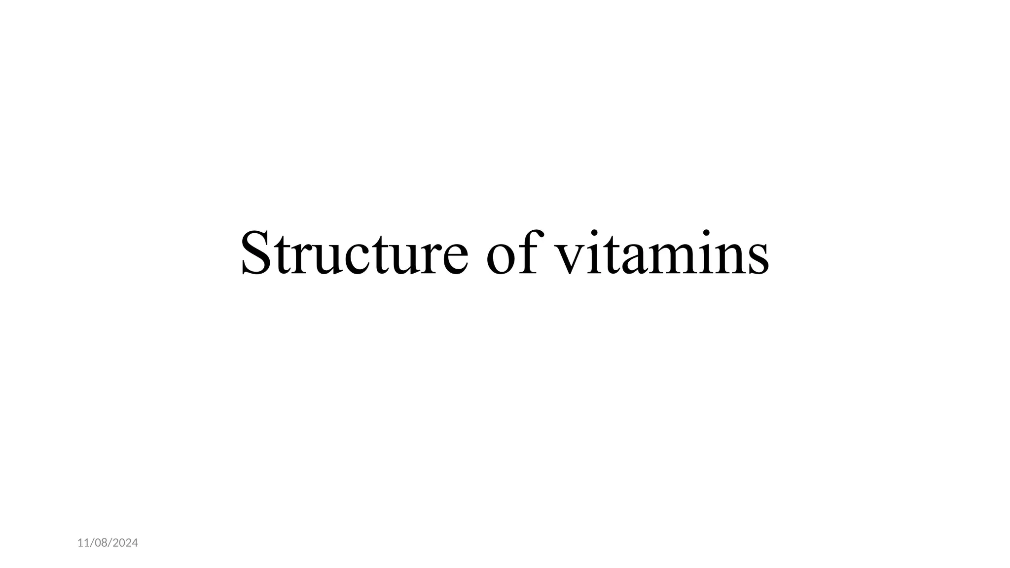 Structure of vitamins.pptx bsc nursing cur | PPTX