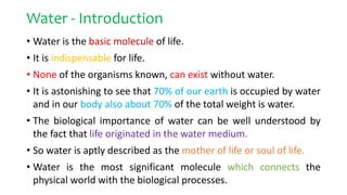 Molecular Structure Of Water Notes