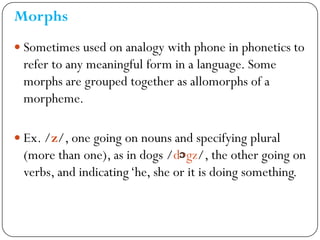 Structure of words: MORPHEMES | PPTX