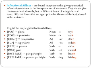 Structure of words: MORPHEMES | PPTX