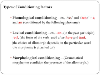 Structure of words: MORPHEMES | PPTX