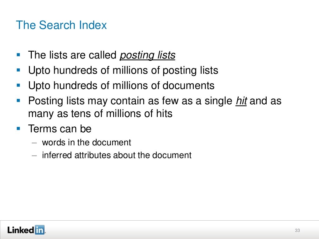The Search Index The