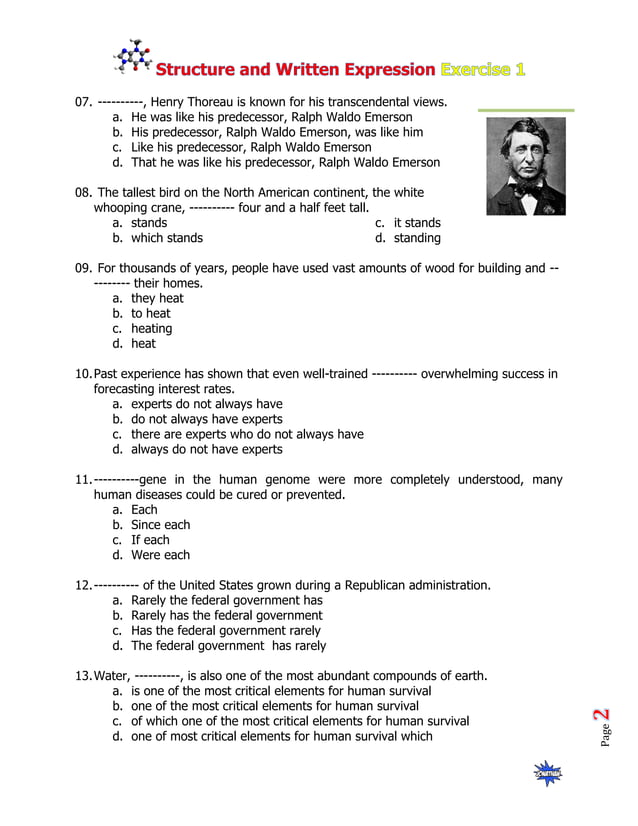 Structure & Written Expression Practice 1 | PDF