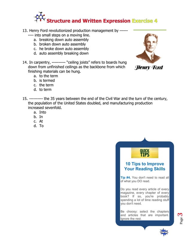 Structure & Written Expression Practice 4 | PDF