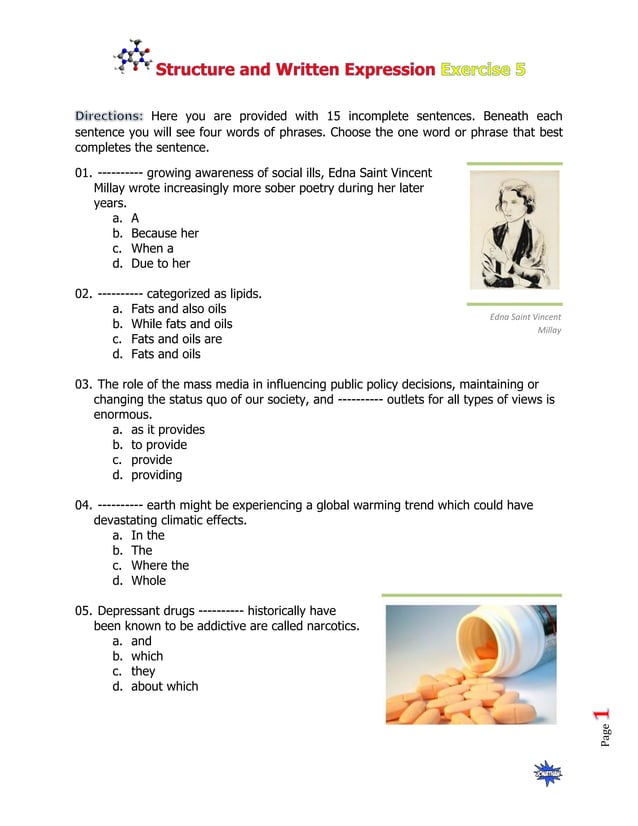Structure & Written Expression Practice 5 | PDF