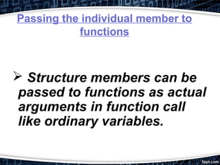 Structure in C | PPT | Programming Languages | Computing