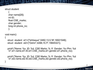 Structure in C | PPT