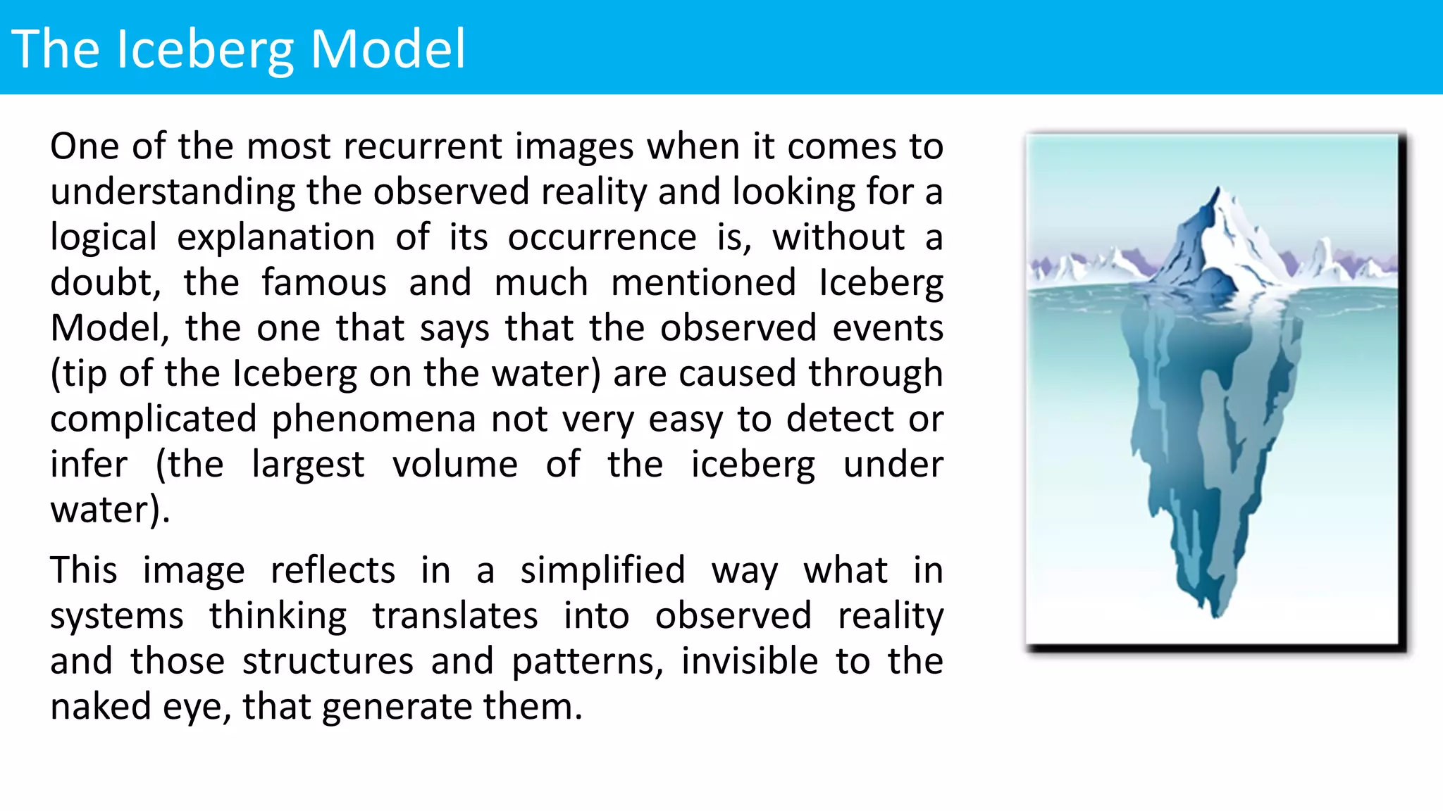 Structure Process and the Iceberg Model Alfonso Cornejo | PPT