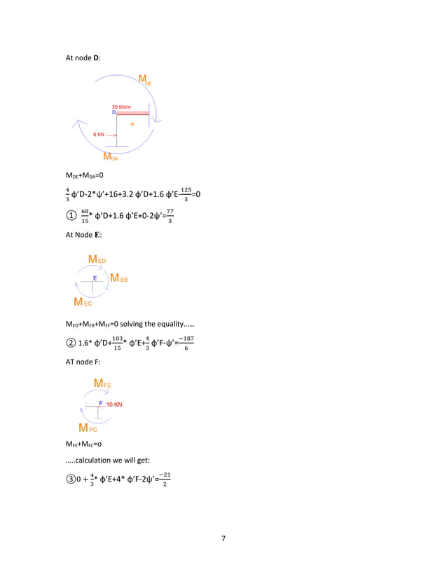 Structural analysis "slope-deflection moethod and robot modeling ...