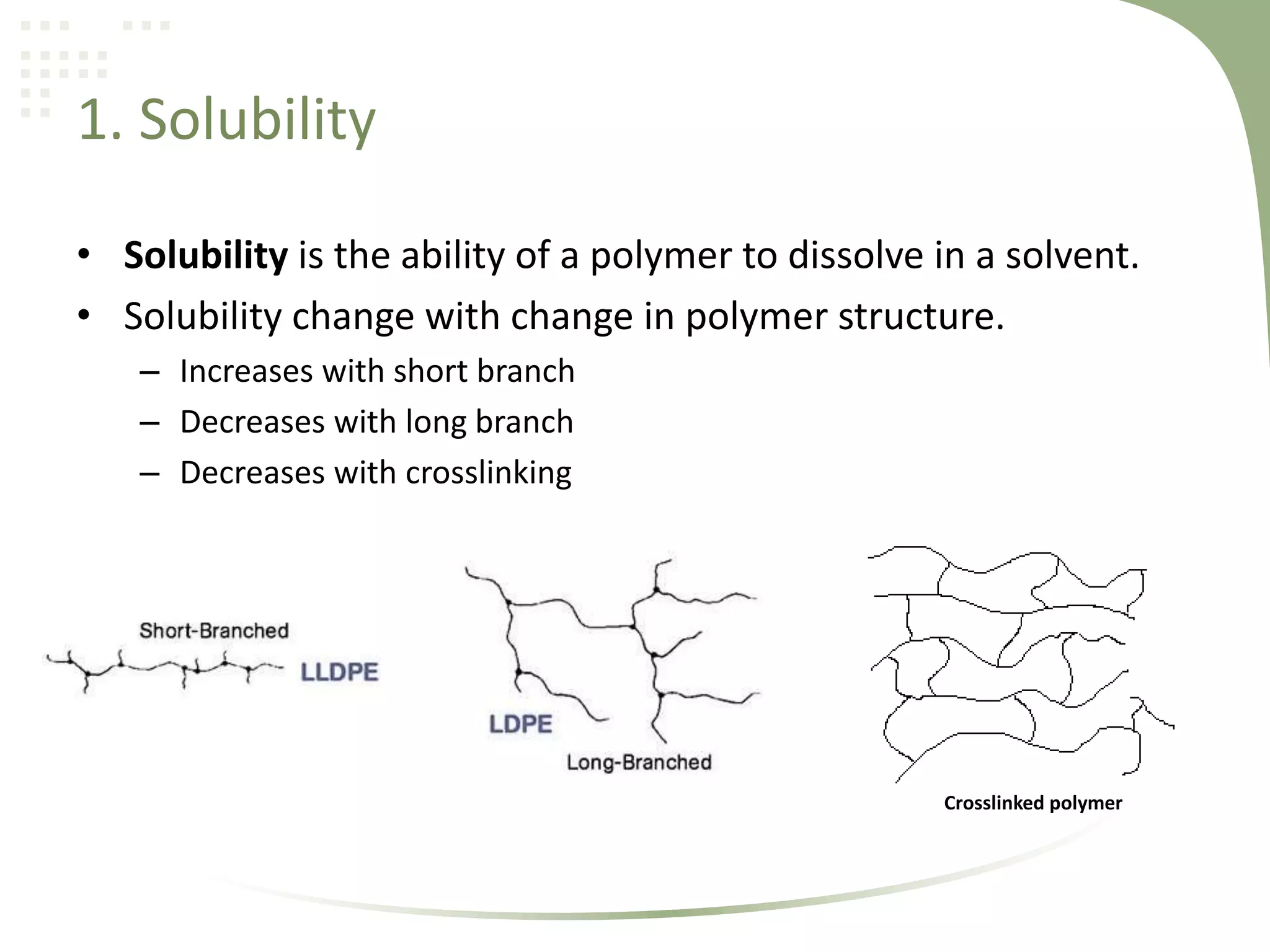 Structure Property Relationship In Polymer Pptx Chemistry Science