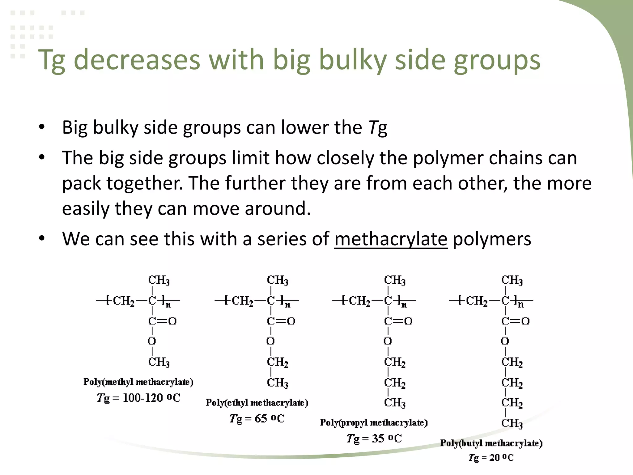 Structure Property Relationship In Polymer Pptx Chemistry Science
