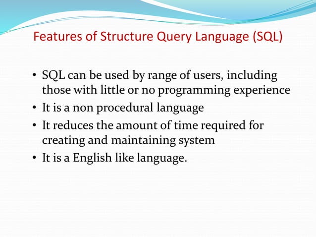 Structure Query Language Sql Pptx Databases Computer Software