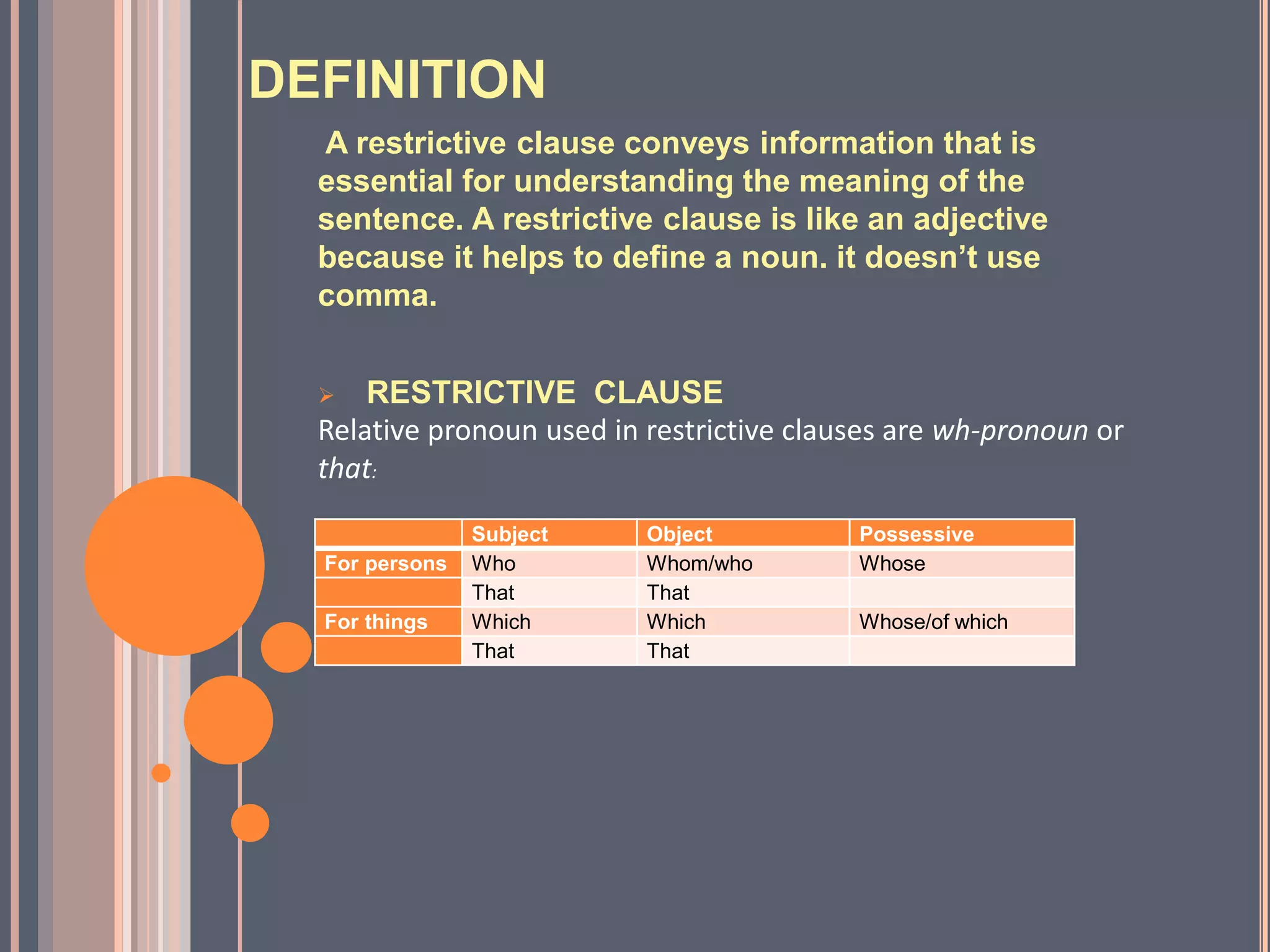 Structure (restrictive)[1] | PPT