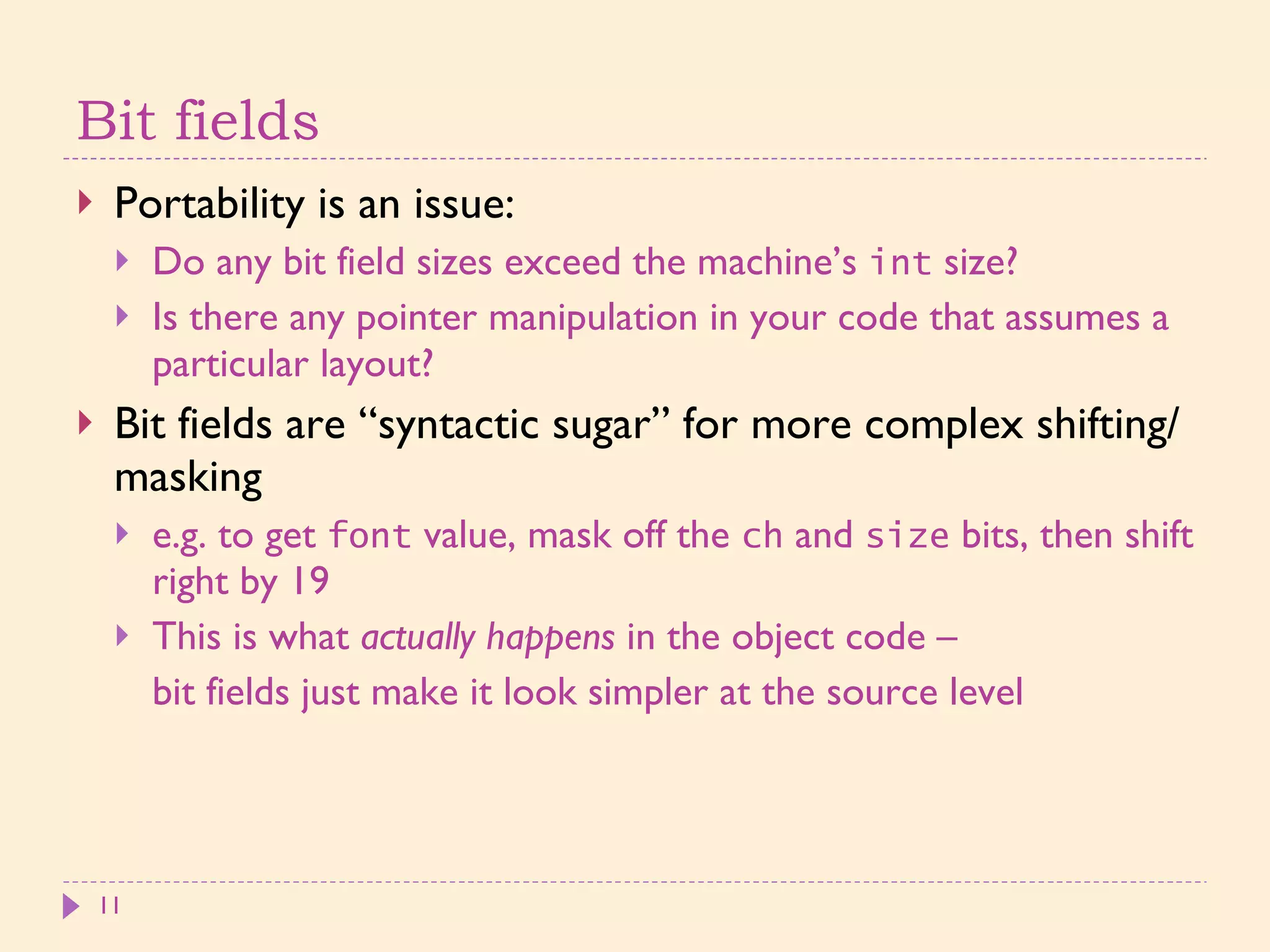 structures and unions in 'C' | PPT