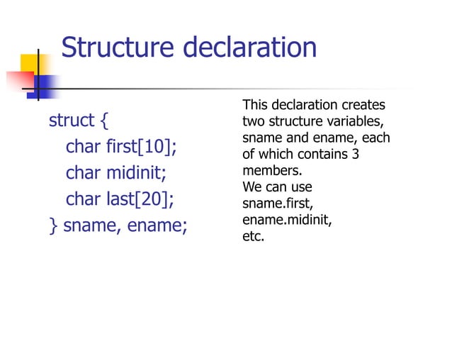 Introduction to structures in c lang.ppt