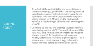 Structure and properties of water and chemical properties of water ...