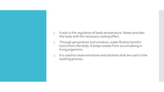Structure and properties of water and chemical properties of water | PPTX