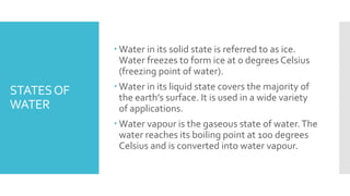 Structure and properties of water and chemical properties of water | PPTX