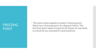 Structure and properties of water and chemical properties of water ...