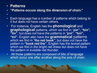 Structures Of Axis Of Chain In Systemic Grammar | PPT