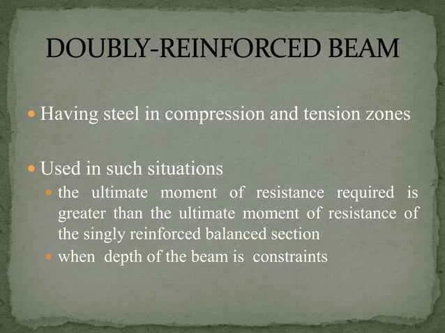 Design of Doubly Reinforced Beam | PPTX