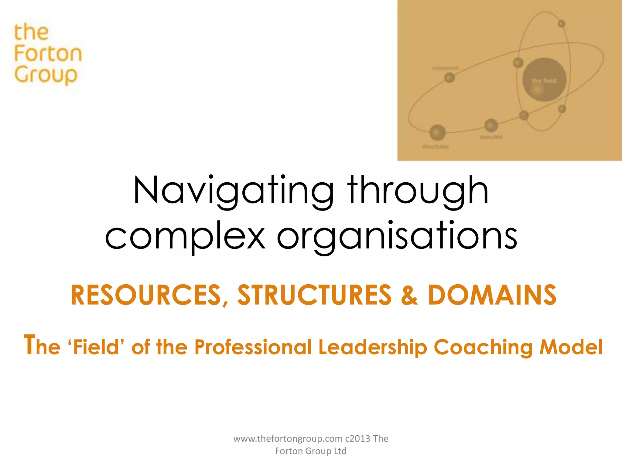 The Field: navigating through complex organisations | PPT