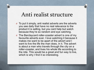 Structures and styles of tv adverts | PPTX