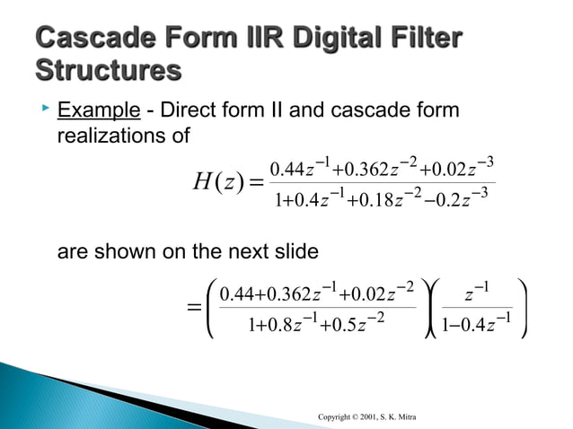 Structures for FIR systems | PPT | Technology & Computing