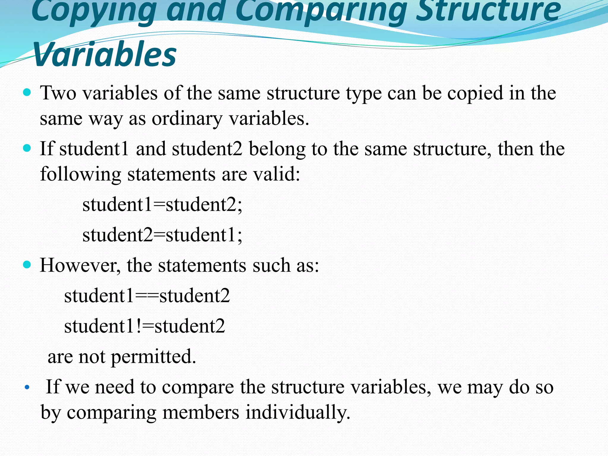 Structures in c | PPTX