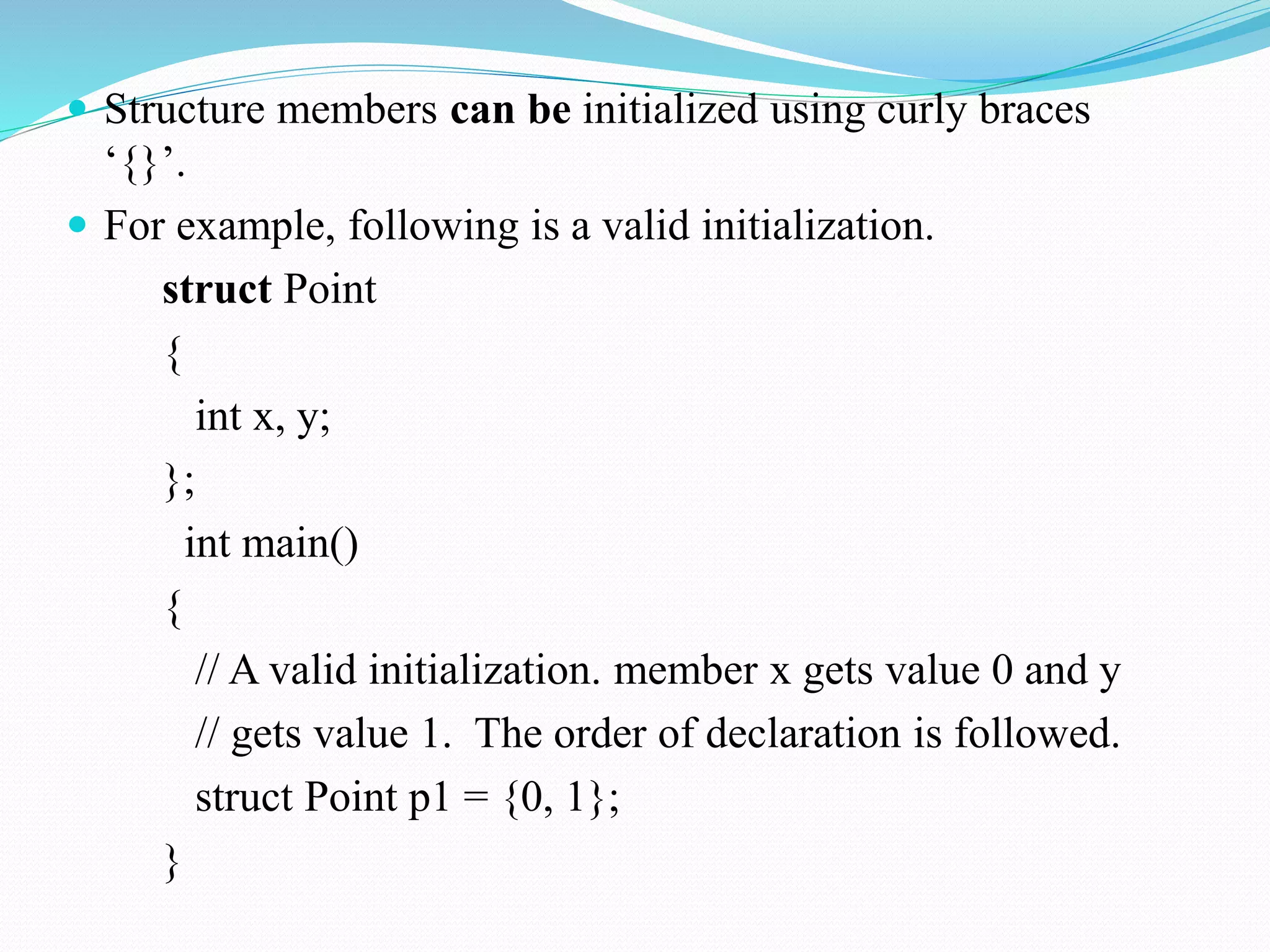 Structures in c | PPTX