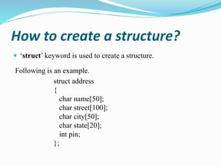 Structures in c | PPTX