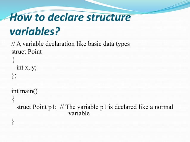 Structures in c | PPT