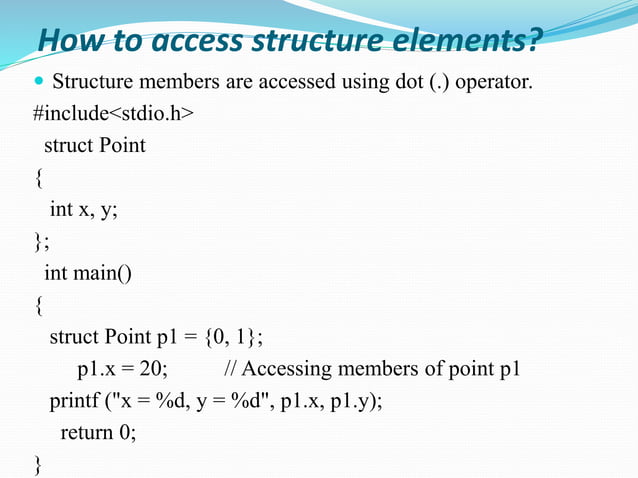 Structures in c | PPT