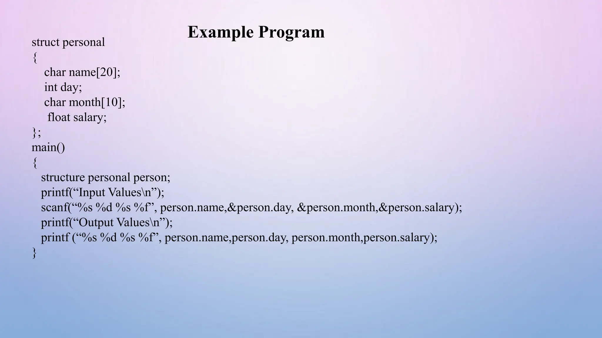 Definition Declaration Of Structures In Cpptx Programming Languages Computing