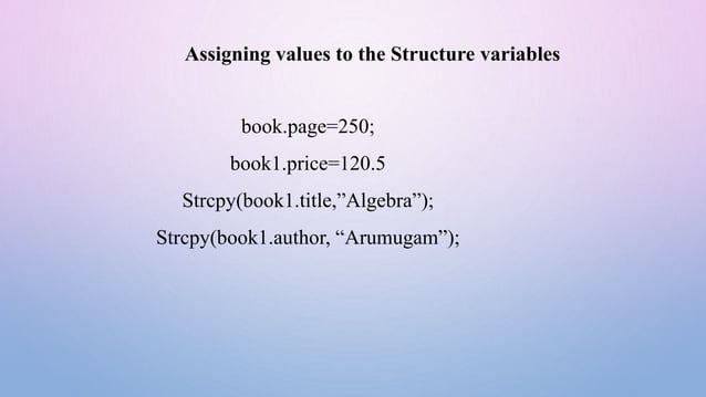 Definition Declaration Of Structures In Cpptx Programming Languages