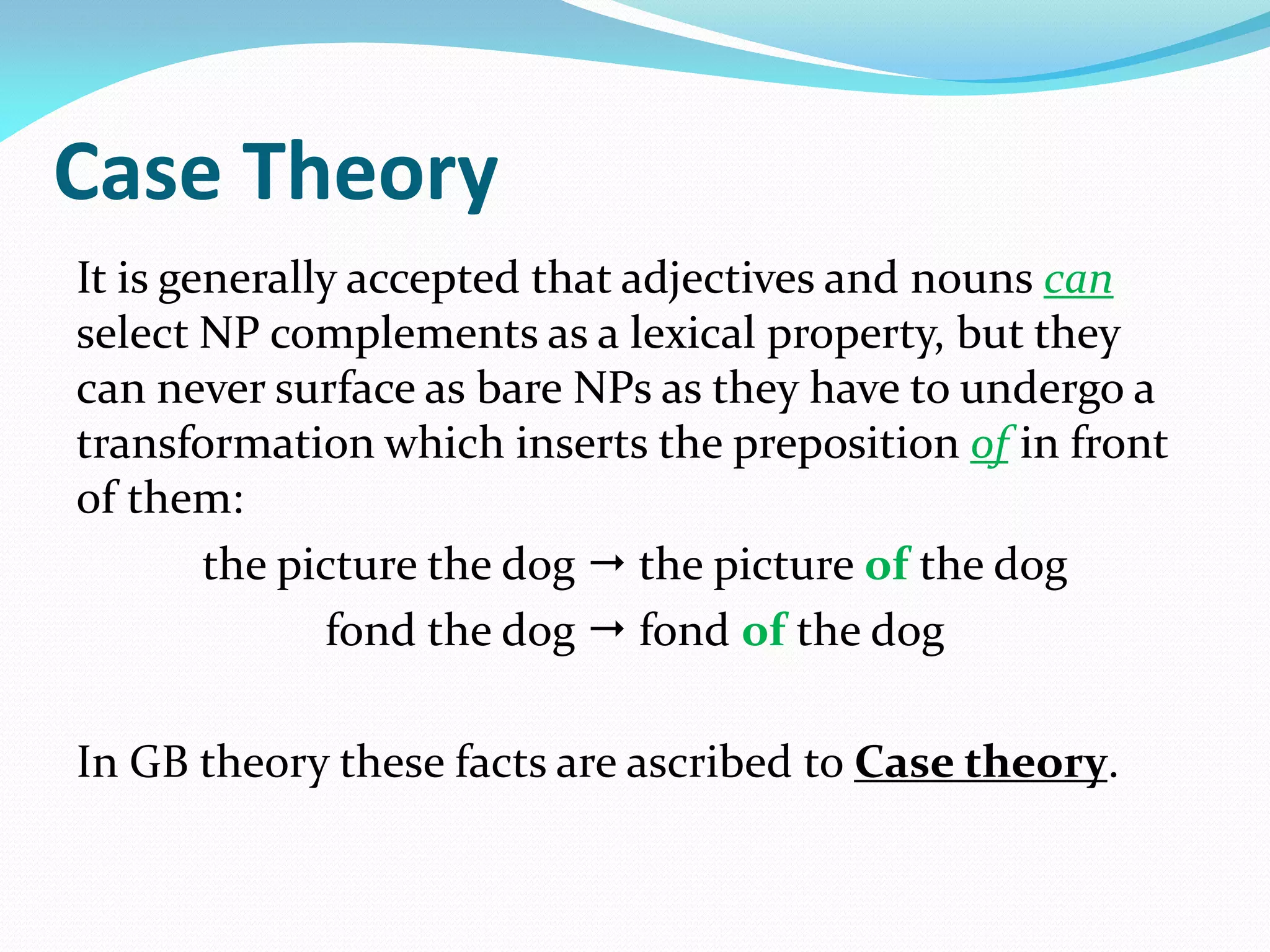 Structures in government binding Model | PDF