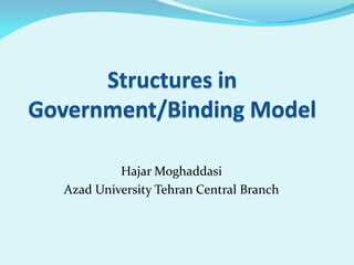 Structures in government binding Model | PDF