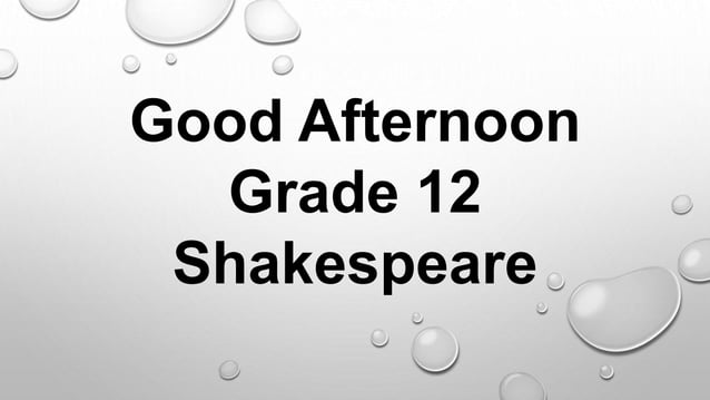 The Structures of Drama:Creative Writing 12 | PPT