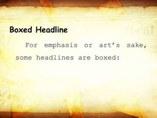 Structures of Headlines | PPTX