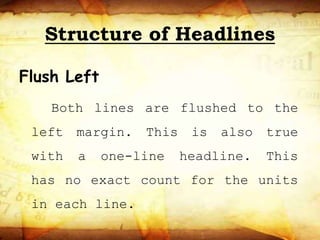 Structures of Headlines | PPTX